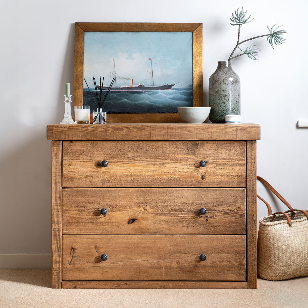 Solid hardwood chest of drawers store