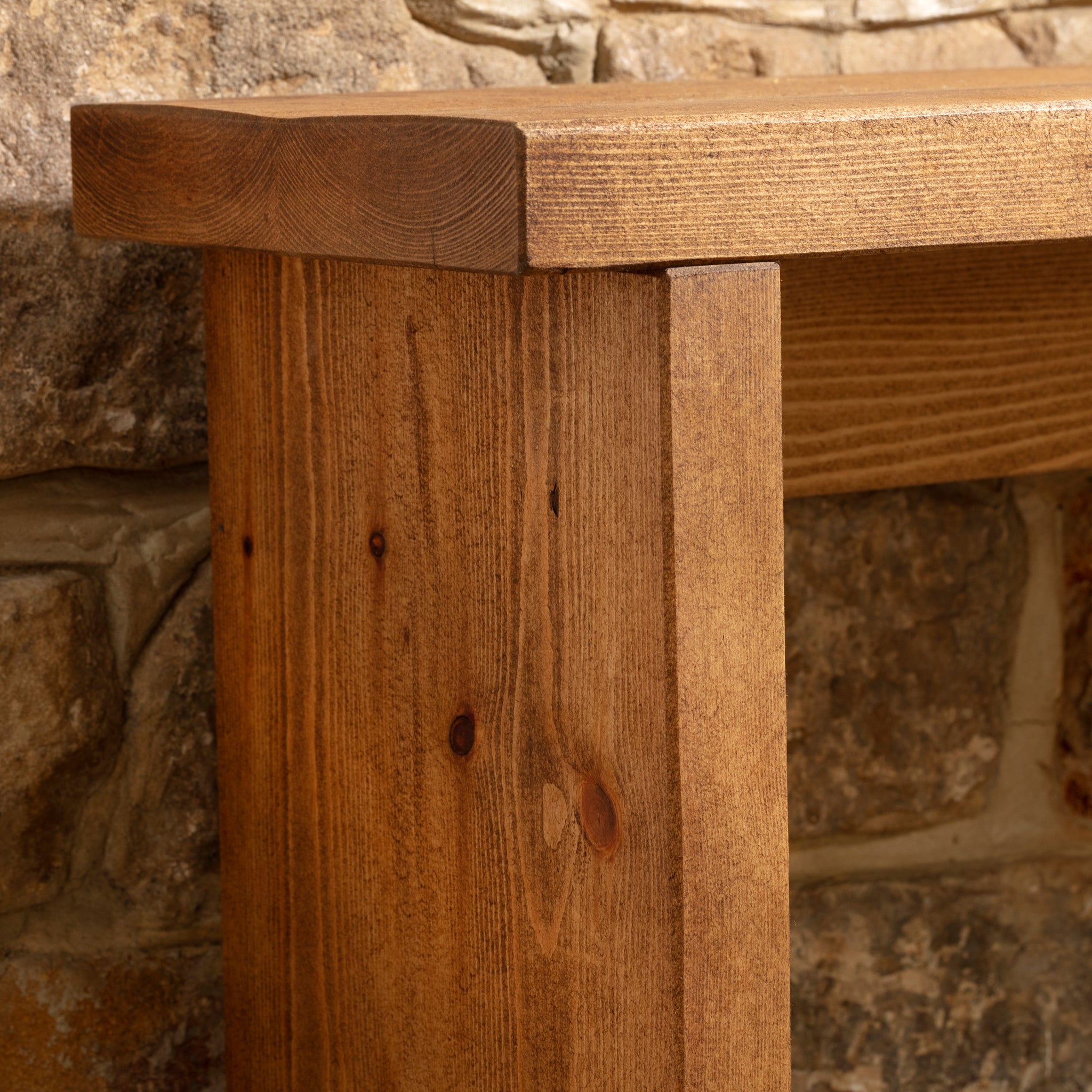 Chopwell Console Table | Rustic Solid Wood | UK Made