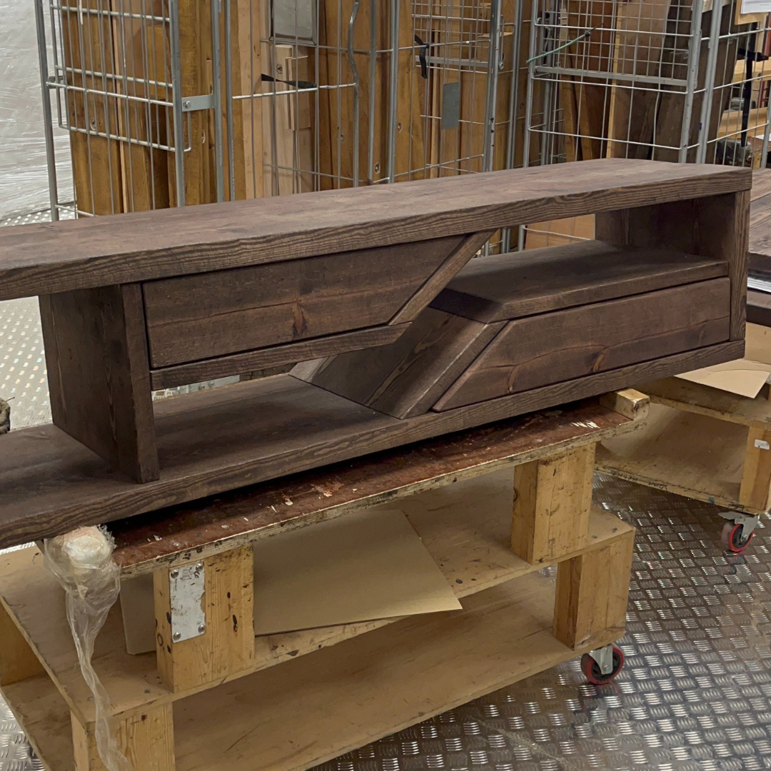 Hairpin Leg TV Unit With Storage | Ouseburn TV Stand | Handmade