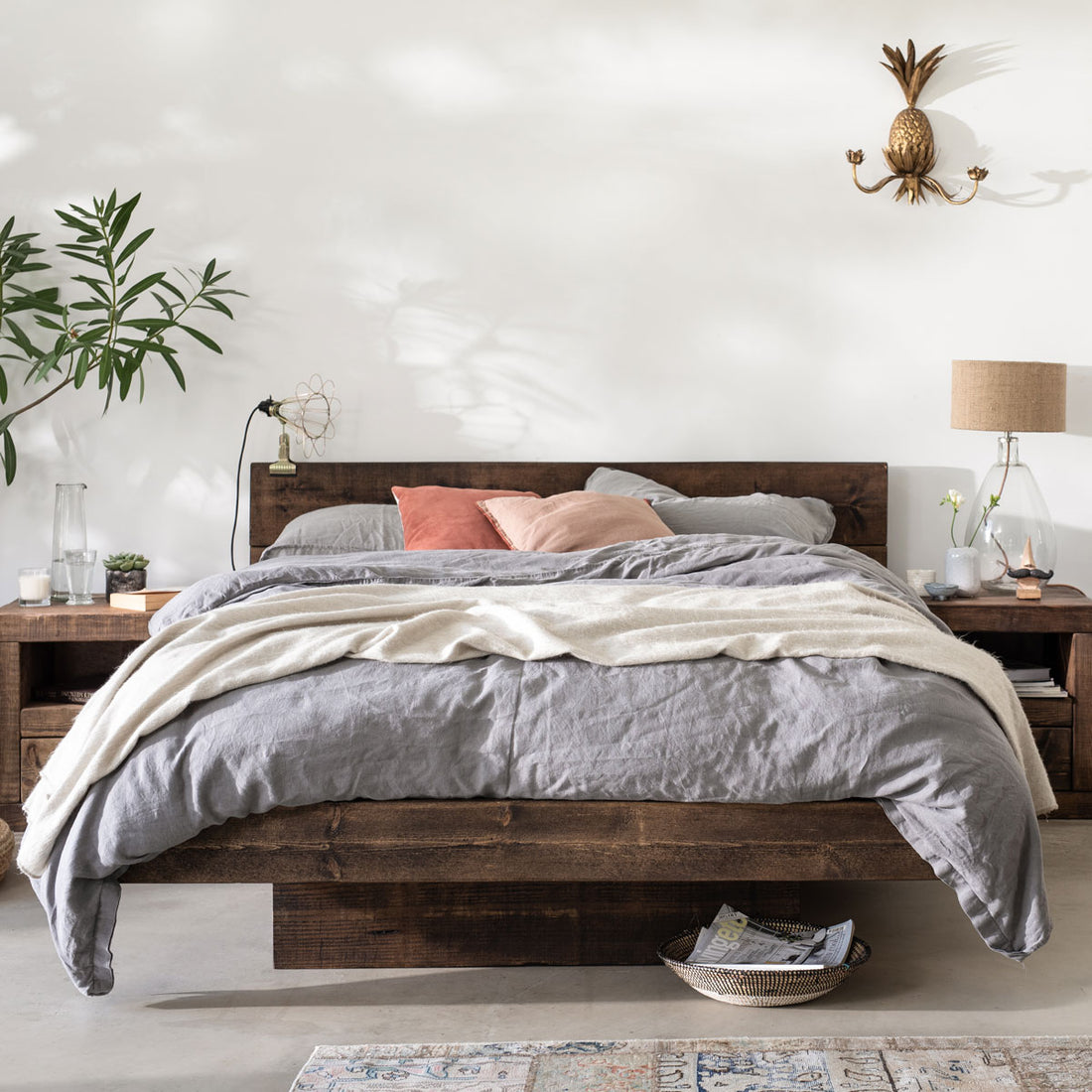 Floating Bed Frame | Baltic Wooden Floating Bed Frame