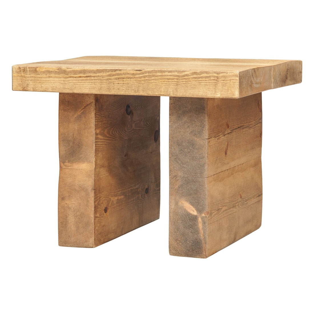 Chopwell Rustic Chunky Side Table - Tall | Handmade in 1 Week