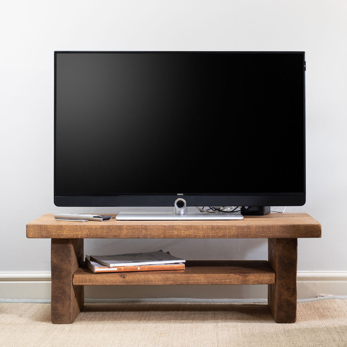 Tall Wood Tv Stand AVA LED Large TV Cabinet In Deep Mulberry Frank