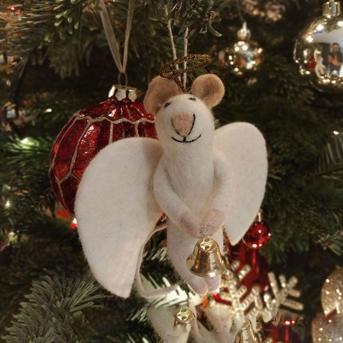 Christmas Angelica Mouse Hanging Decoration