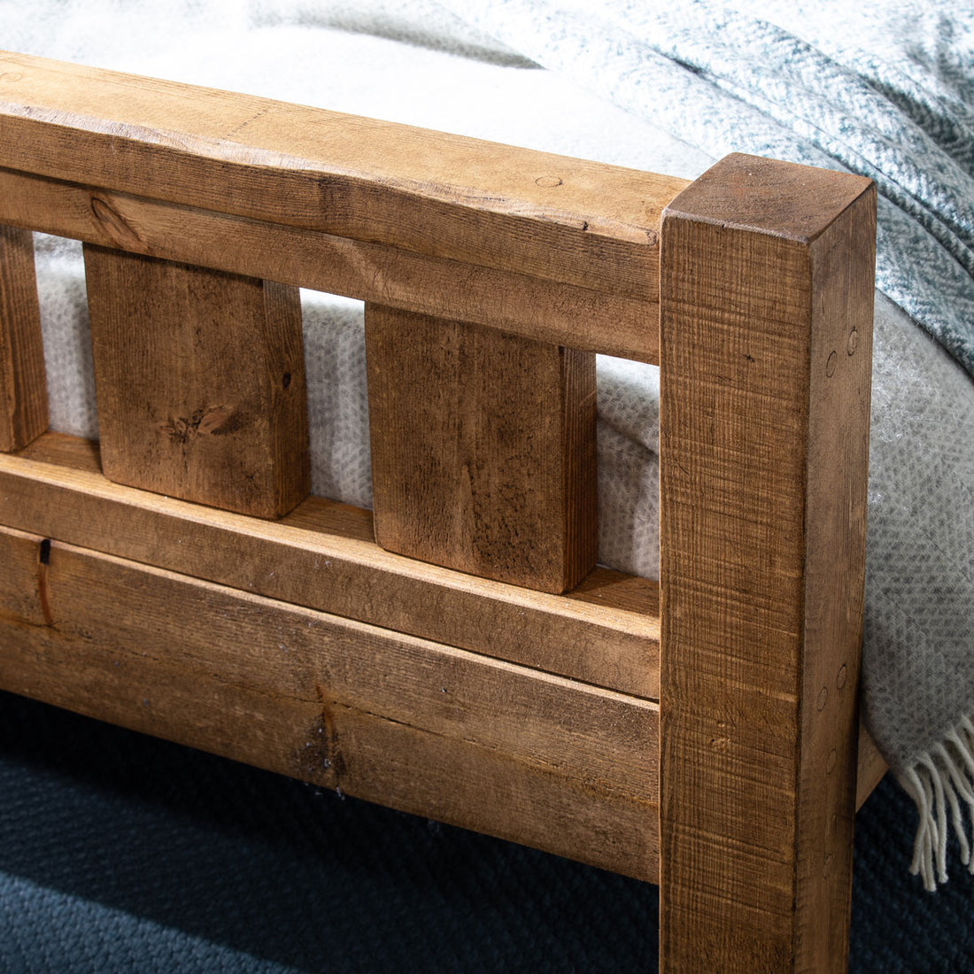Wooden Bed Frame with Headboard & Footboard | Derwent Collection