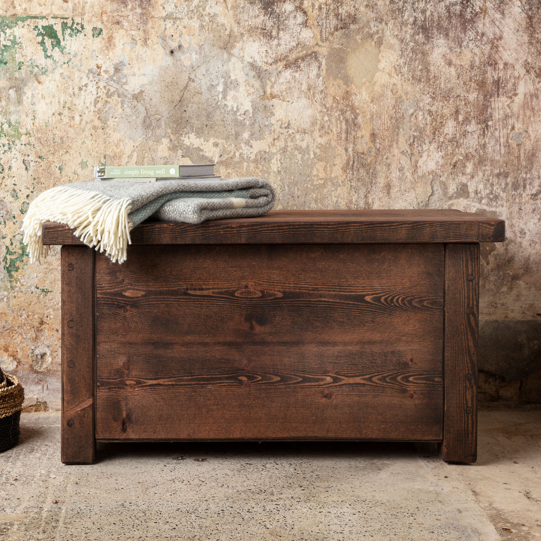 Chunky Wooden Blanket Box | Derwent Blanket Box