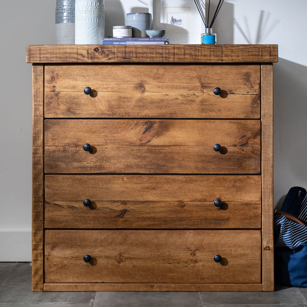 Derwent Wooden Chest Of Drawers | 4 Drawers | Handmade