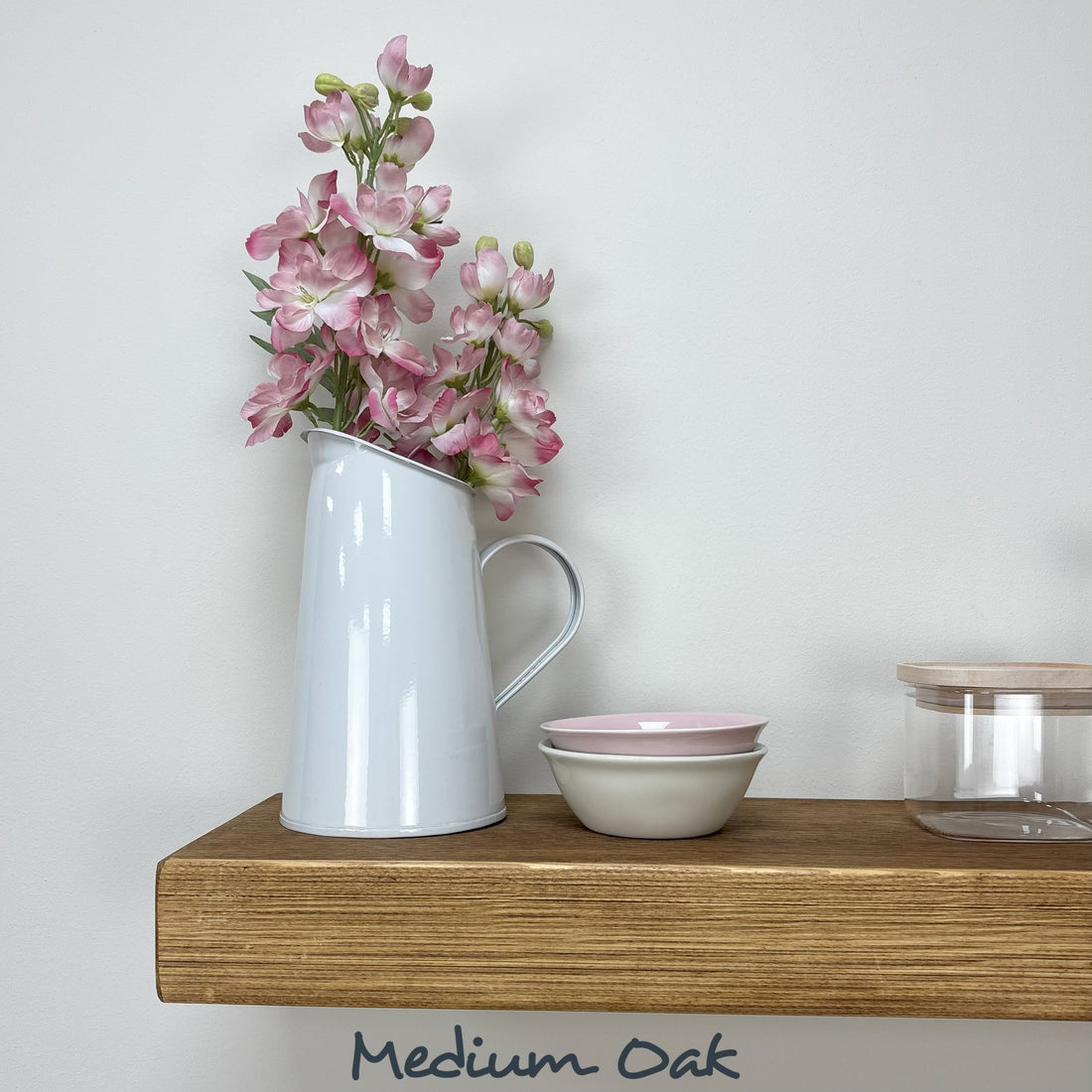 22cm depth floating shelf | 22cm x 7cm | Handmade rustic wood