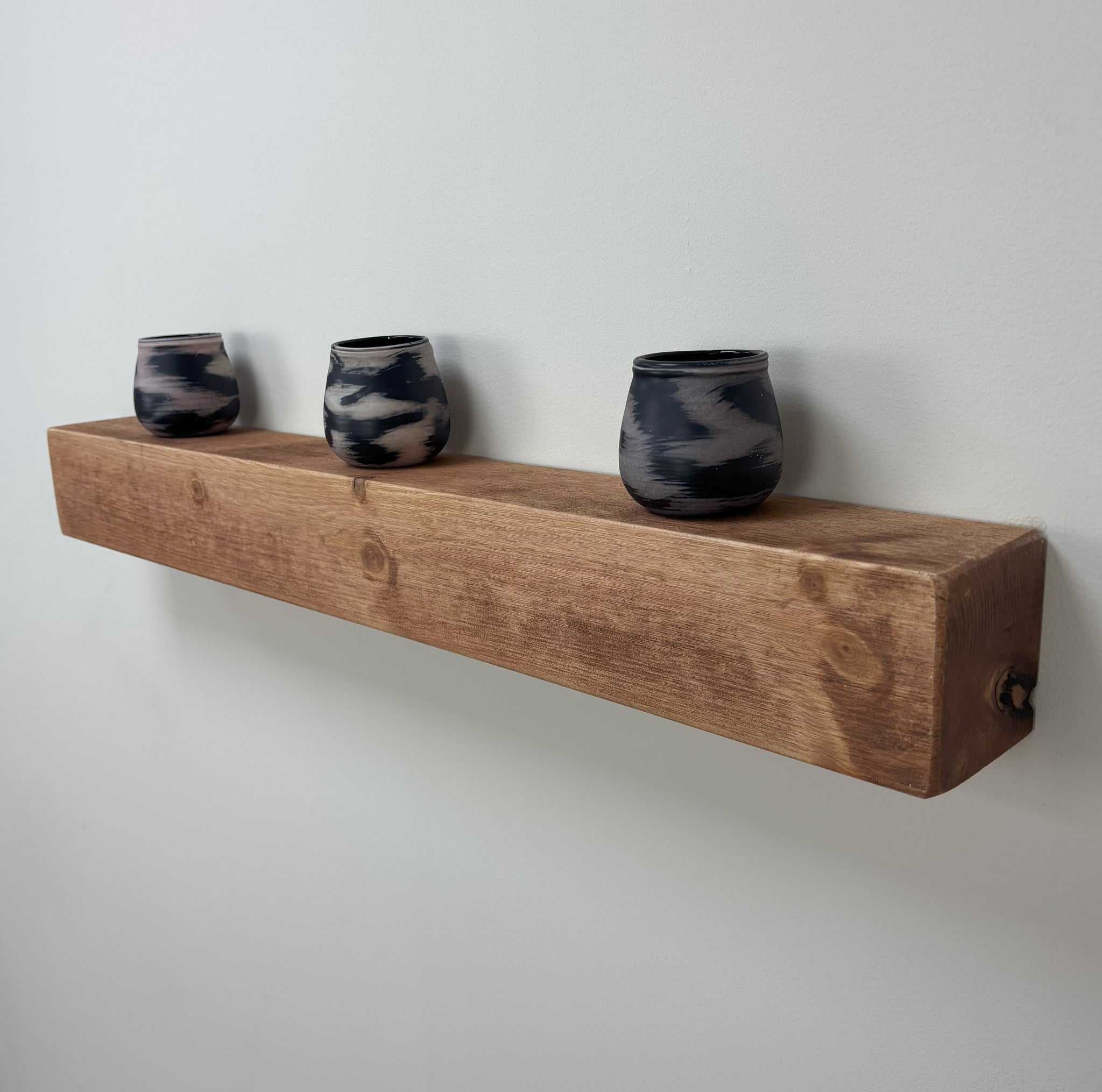 Rustic Mantel Beam | 9.5cm x 9.5cm | Handmade Rustic Wood