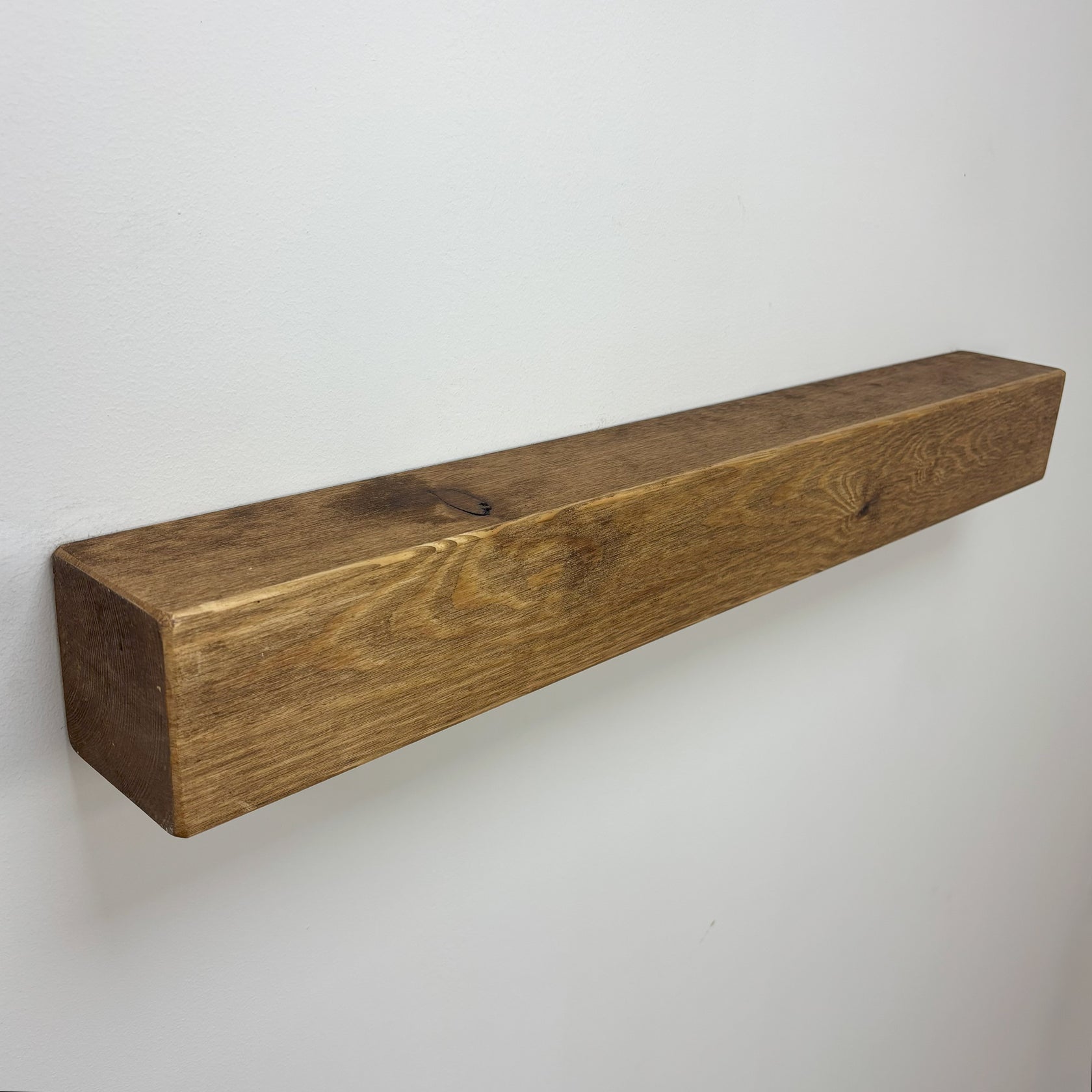 Rustic Mantel Beam | 9.5cm x 9.5cm | Handmade Rustic Wood