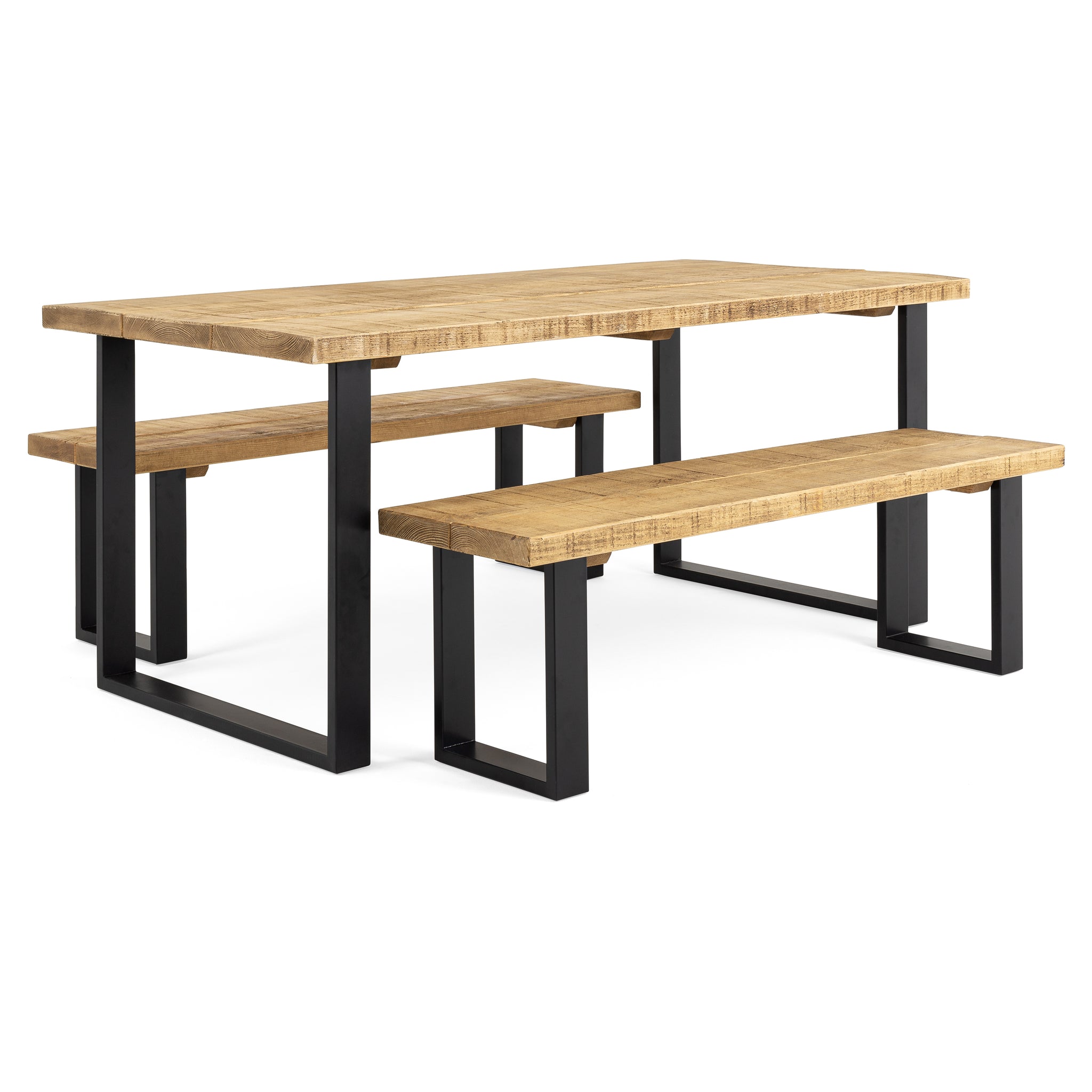 Armstrong Industrial Dining Table and Benches | Handcrafted UK