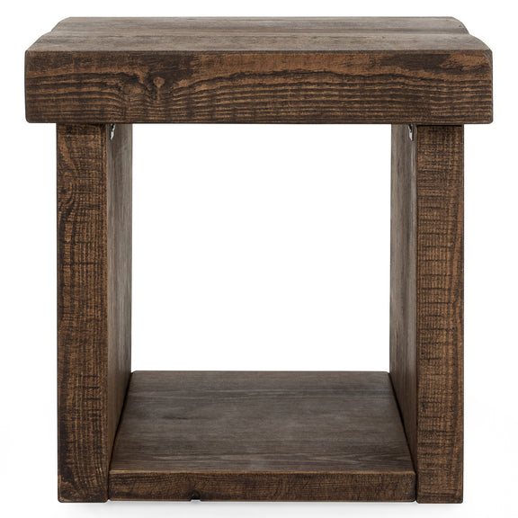 Derwent Rustic Solid Wood Side Table | Handcrafted UK