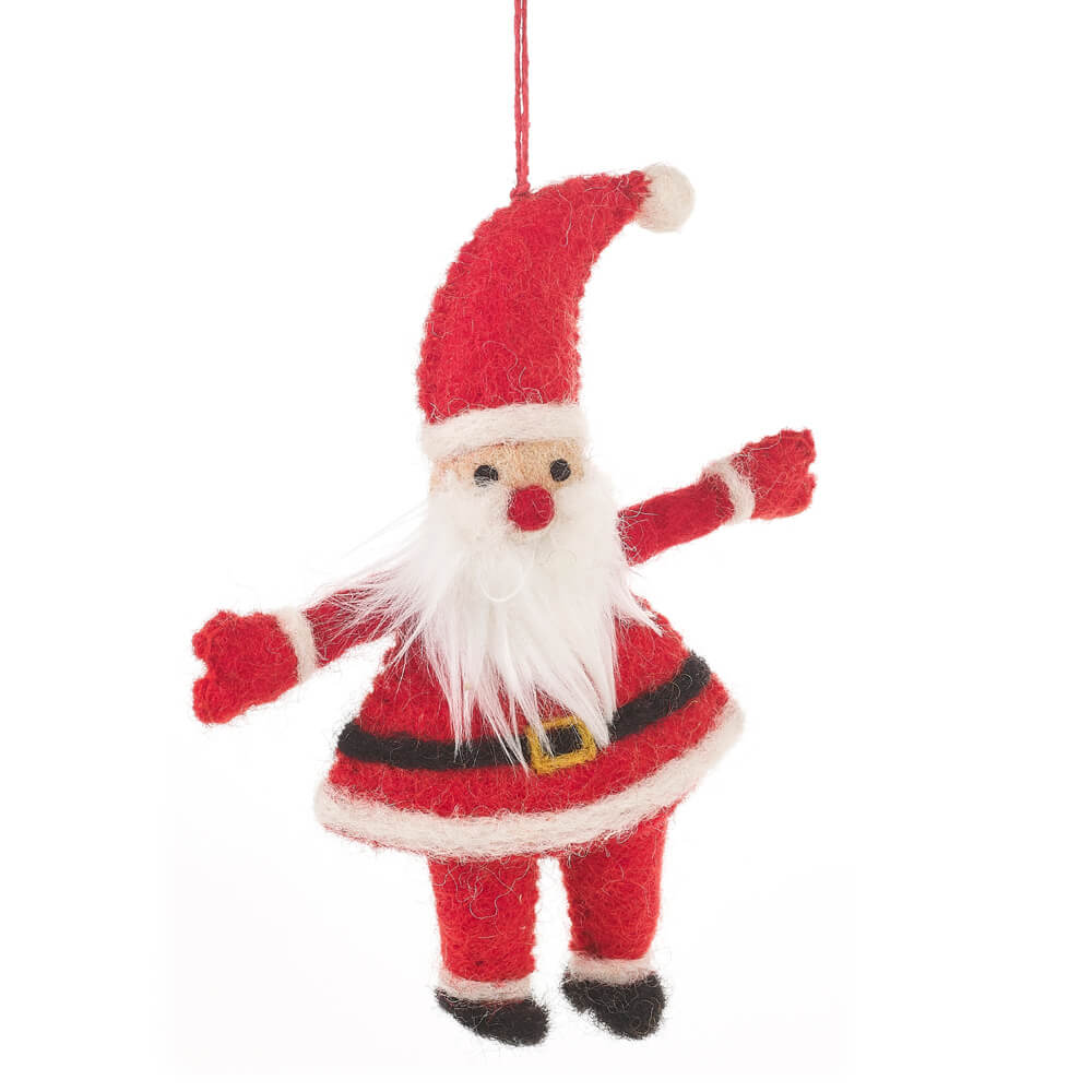 Felt Santa Tree Decoration | Ethical Christmas Decorations