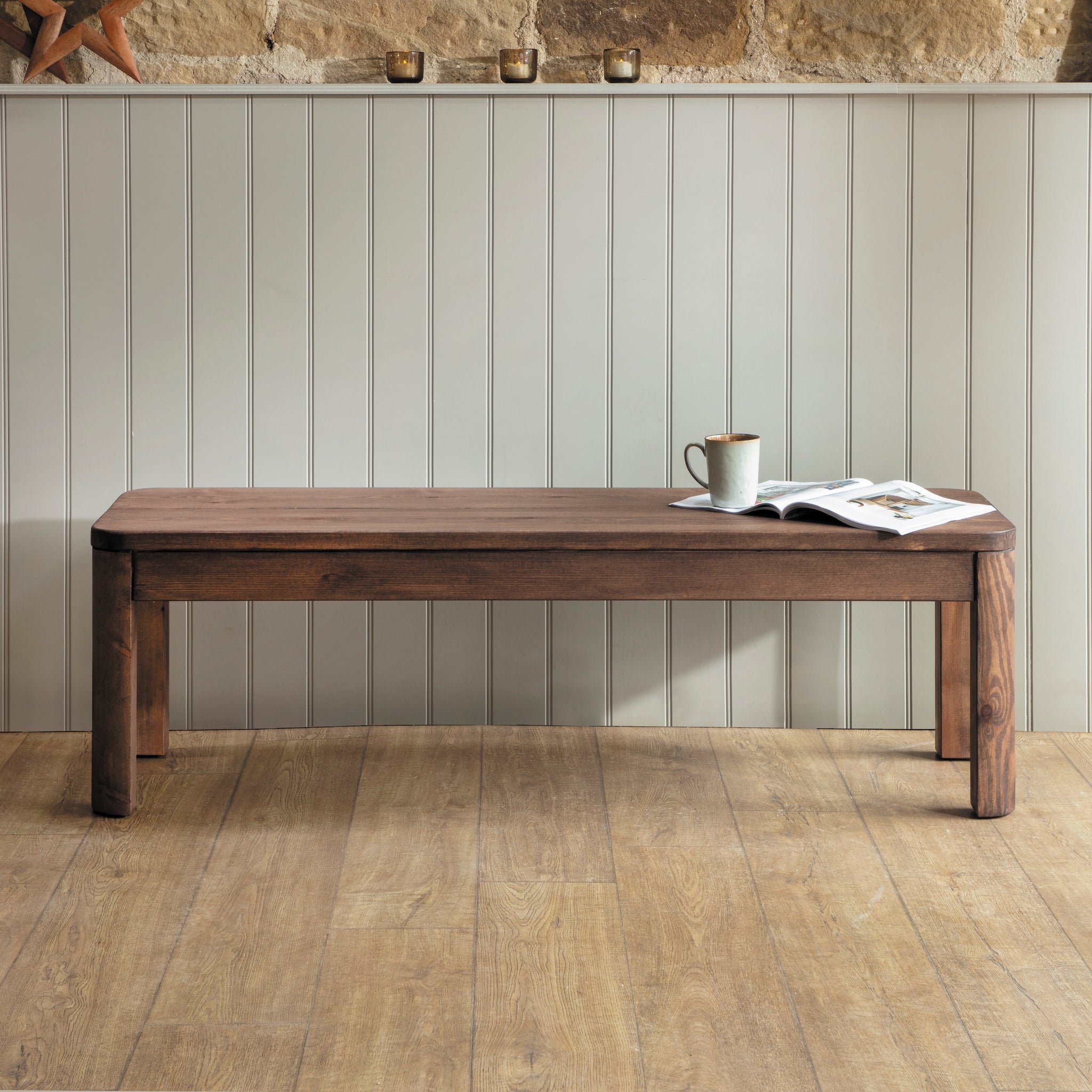 Long Dining Table With Benches | Gosforth Long Dining Set