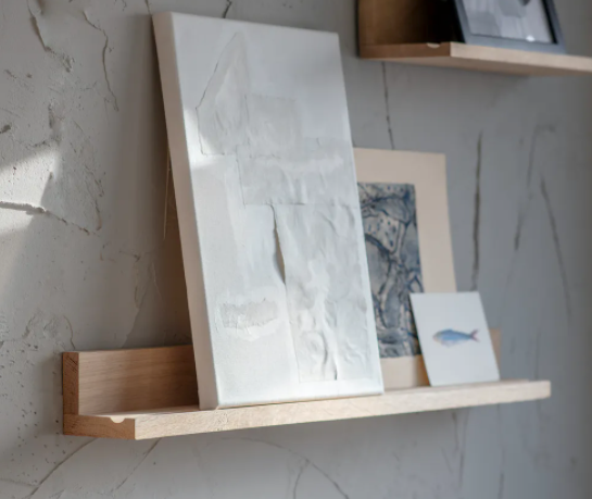Oak Picture Shelf 80cm | £45 | Oak Shelving