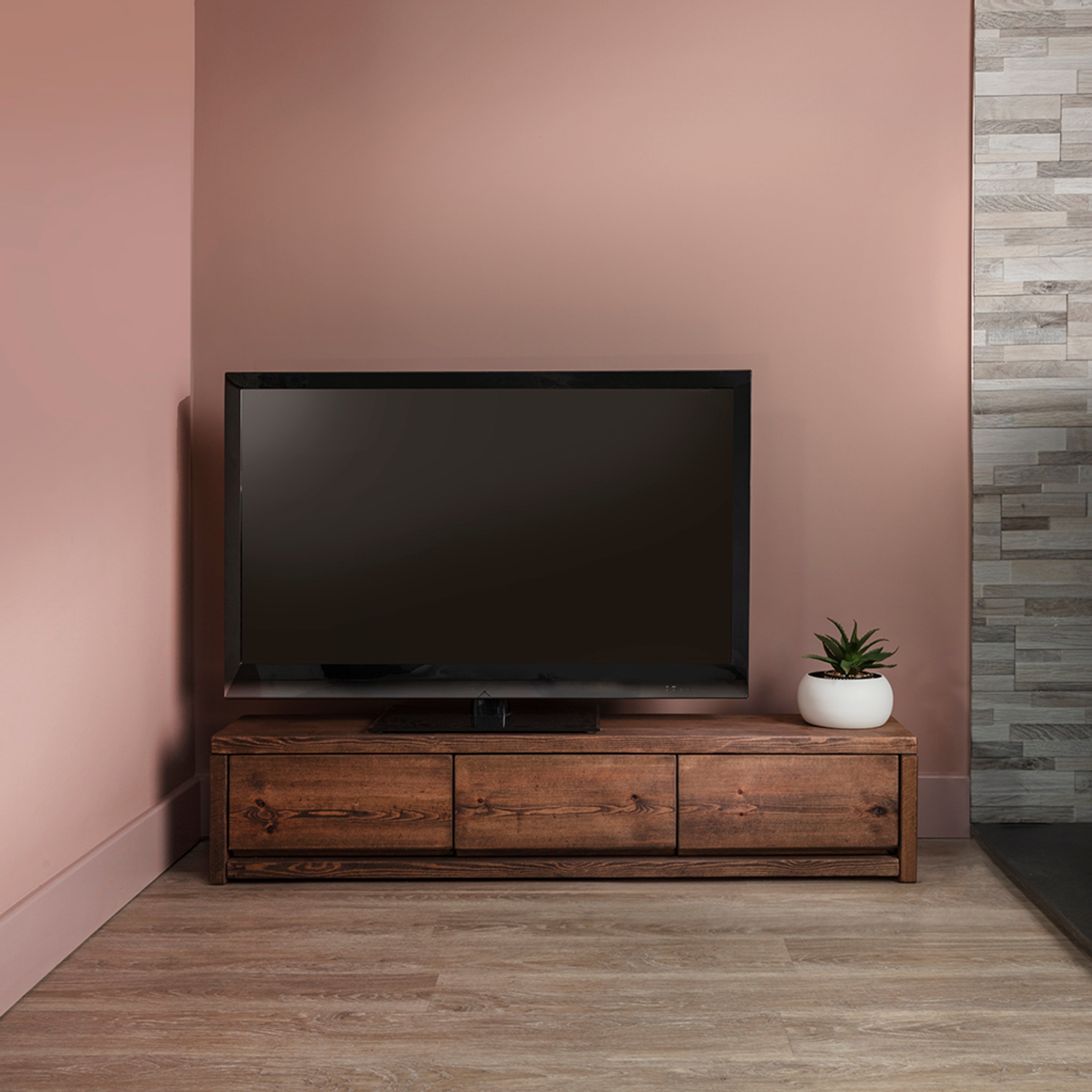 Rustic TV Unit | Pandon TV Stand 3 Drawers