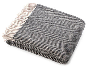 Charcoal Grey Wool Throw|Ethical Shopping | Next Day Disp