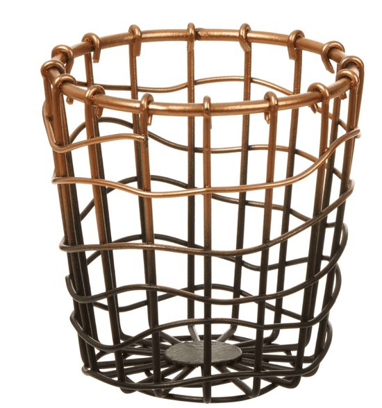 Copper And Black Metal Storage Pot