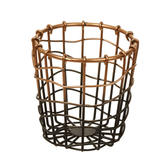 Copper And Black Metal Storage Pot