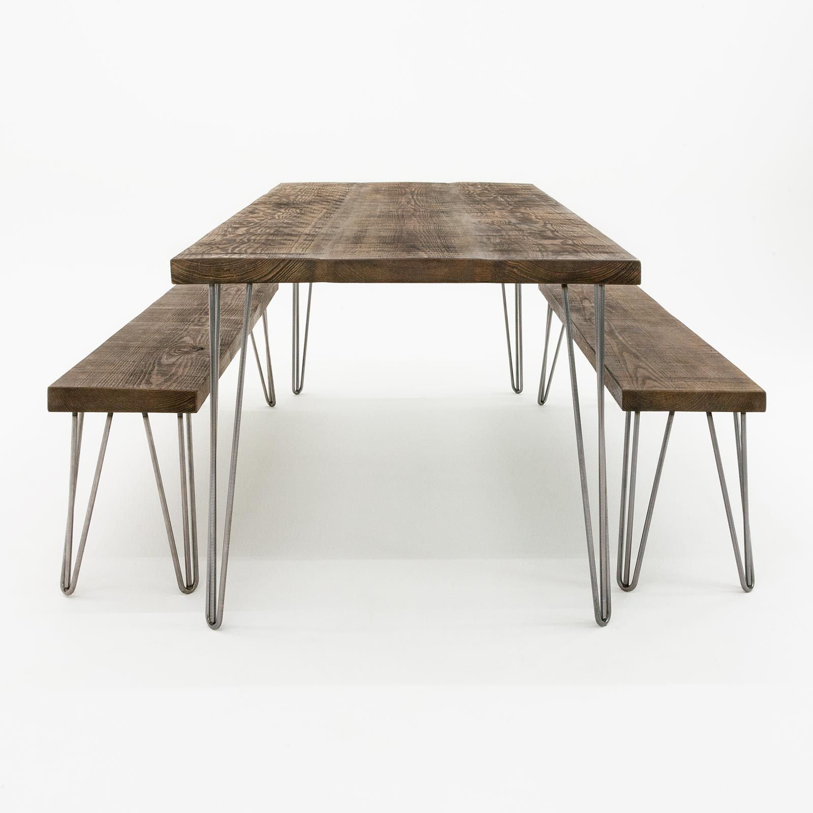 Ouseburn Hairpin Leg Dining Set | Table & Benches