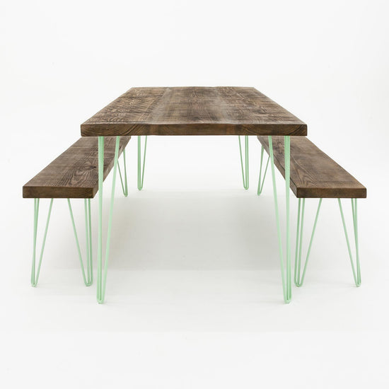 Ouseburn Hairpin Leg Dining Set | Table & Benches