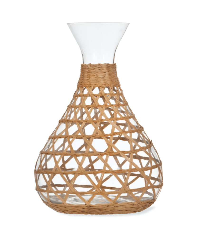 Rattan And Glass Carafe | Next Day Dispatch